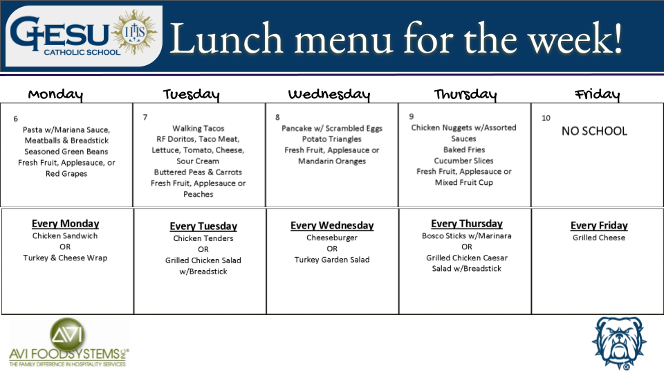 The Week Ahead … – Gesu Catholic School